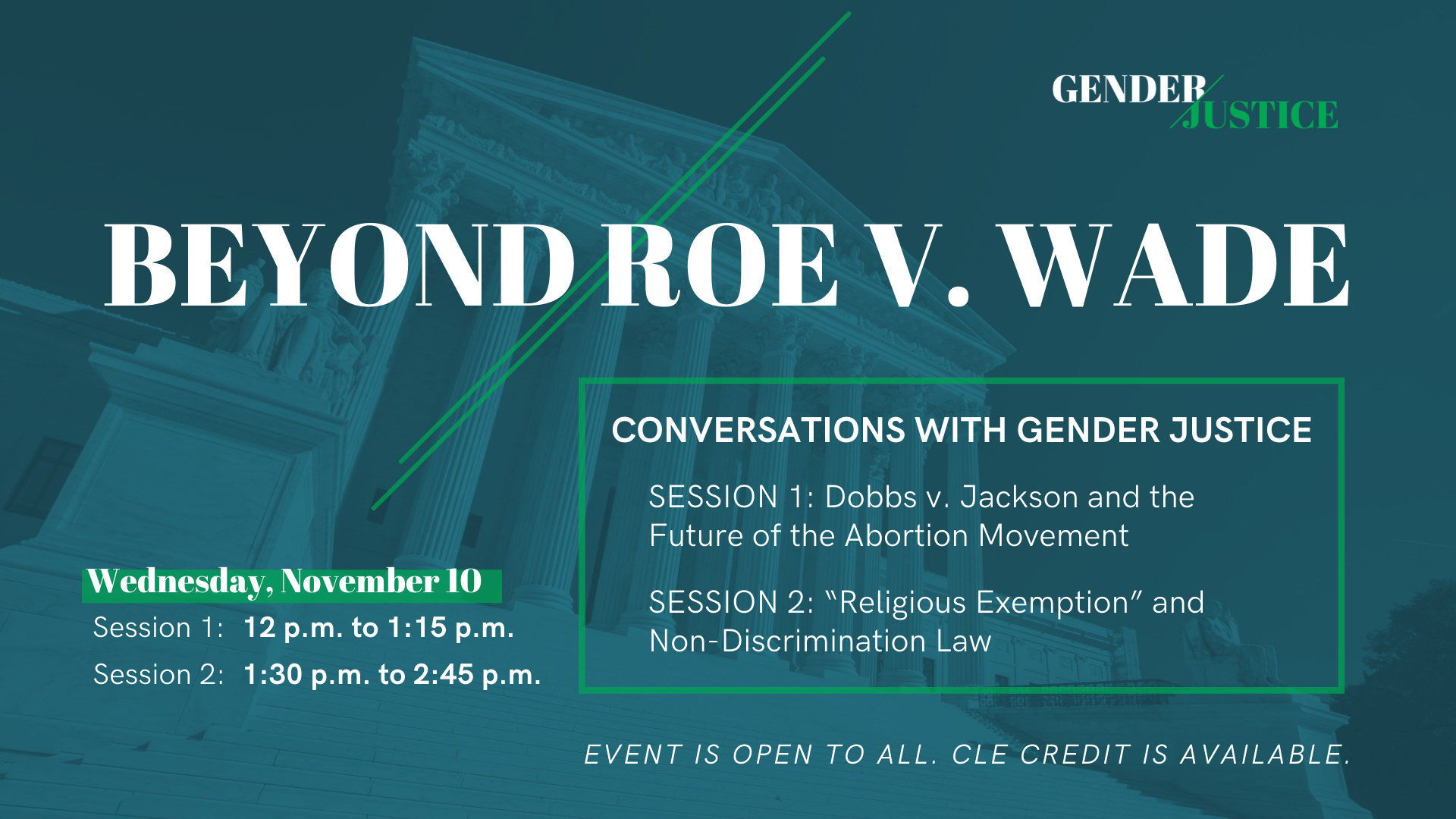 Beyond Roe v. Wade: Conversations with Gender Justice - Gender Justice