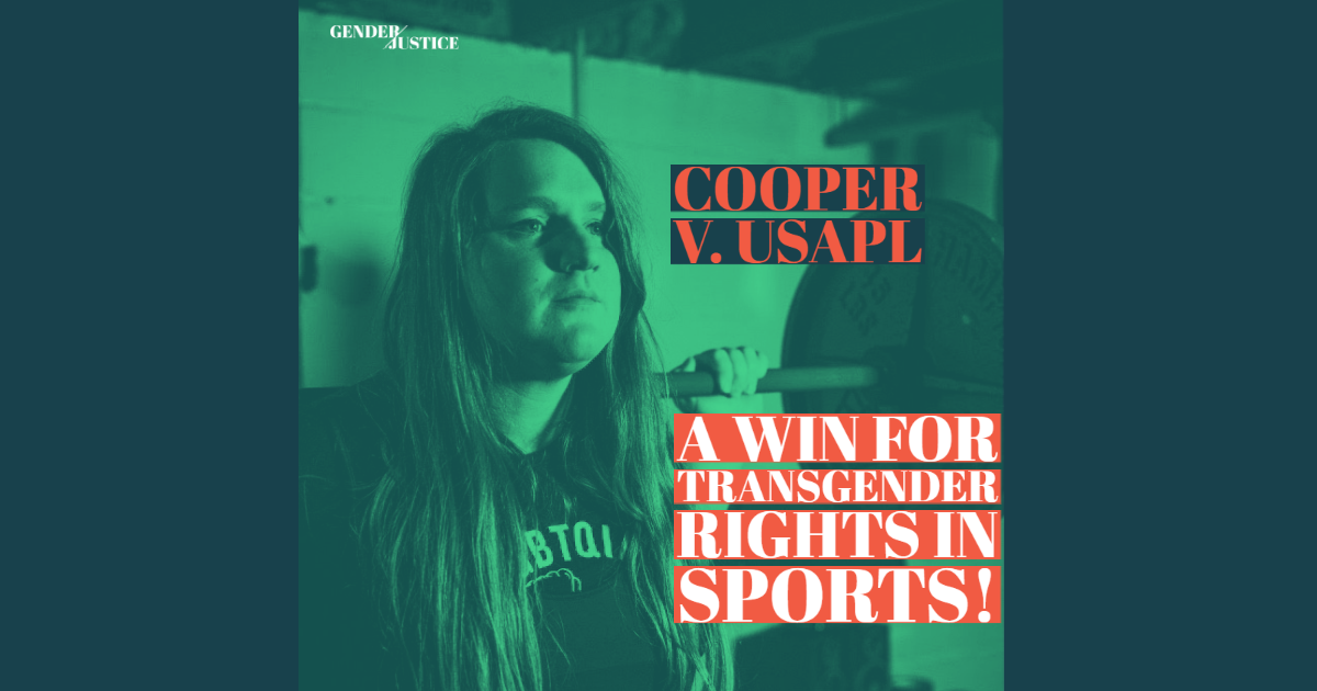 Gender Justice Announces Historic Win For Transgender Rights in Sports ...